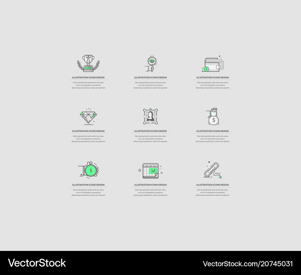 Business and financial icons Royalty Free Vector Image