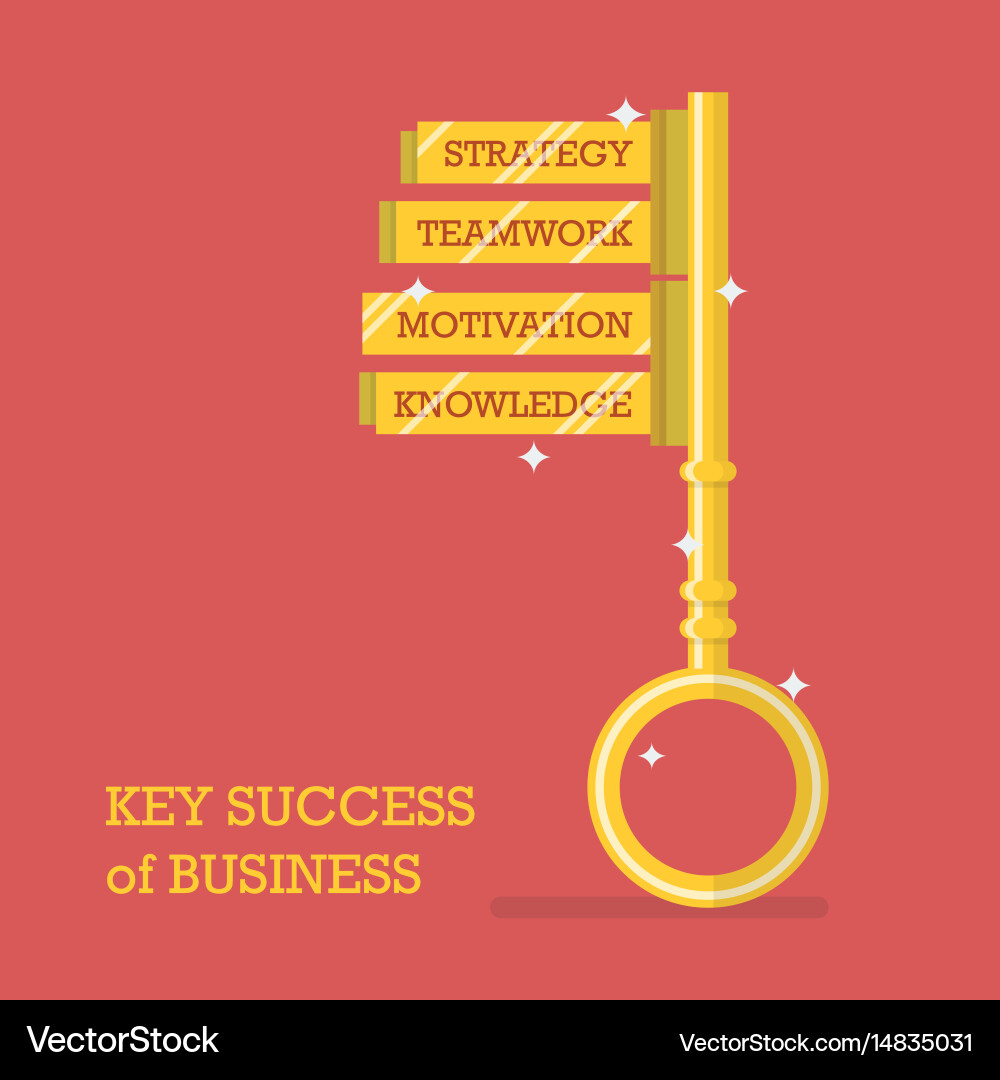Business Success Keys Royalty Free Vector Image