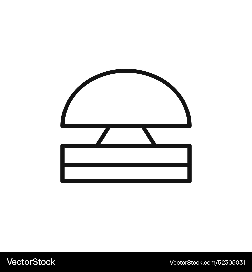 Buzzer icon outline collection in black and on Vector Image
