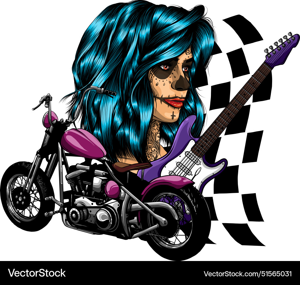 Custom motorcycle chopper Royalty Free Vector Image