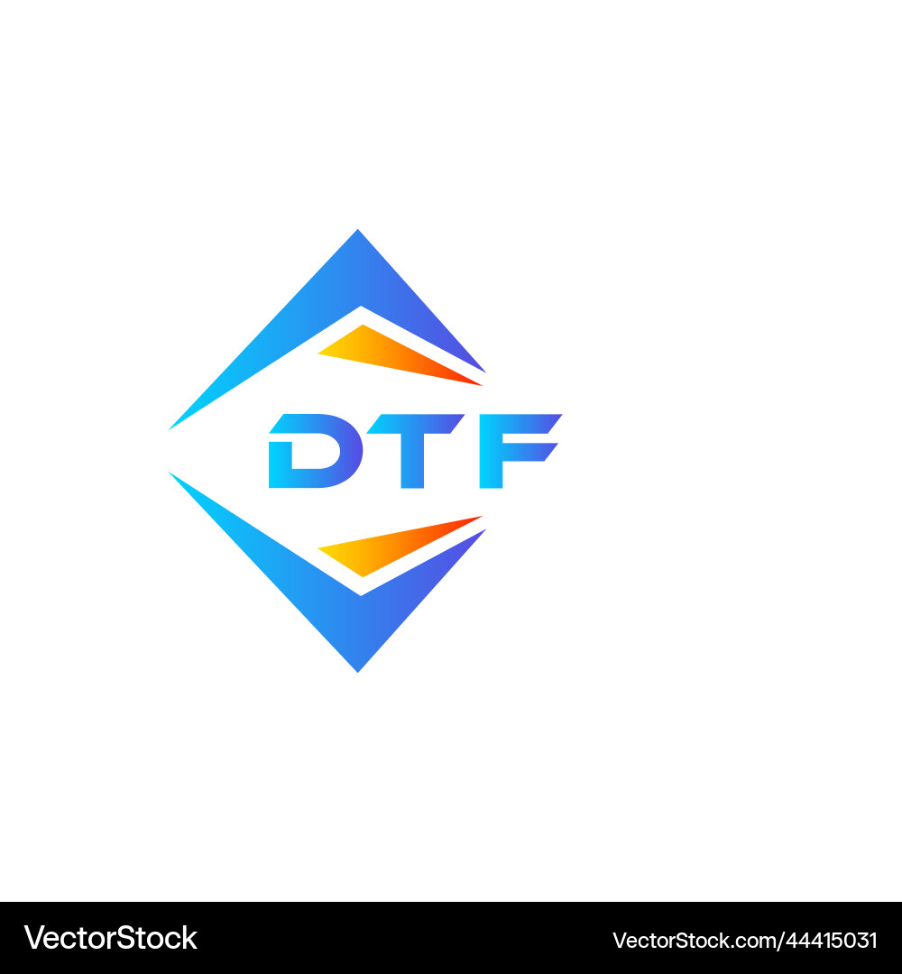 DTF Abstract Technology Logo Royalty Free Vector Image