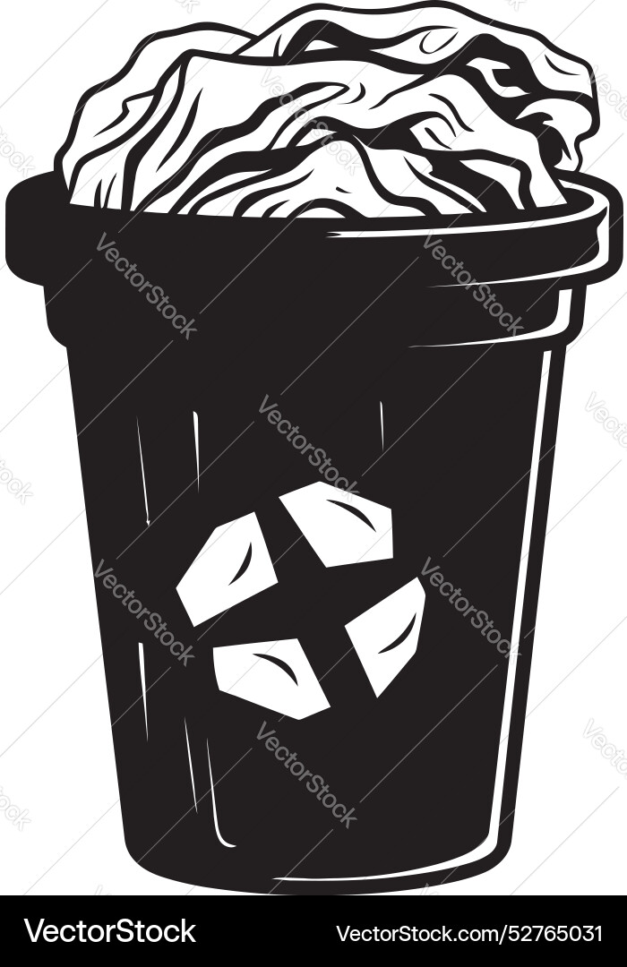 Waste watcher crest keeping vigilant eyes Vector Image