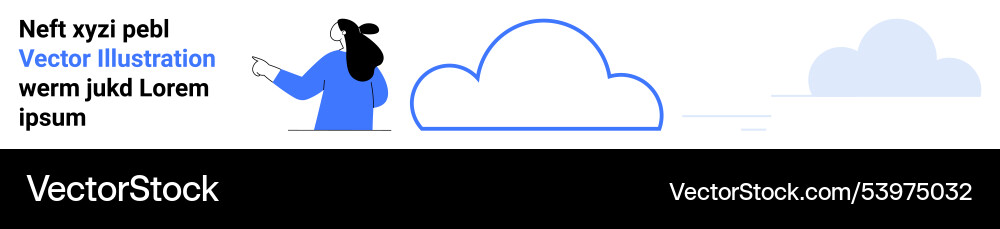 Cloud computing simplified with minimalist design Vector Image