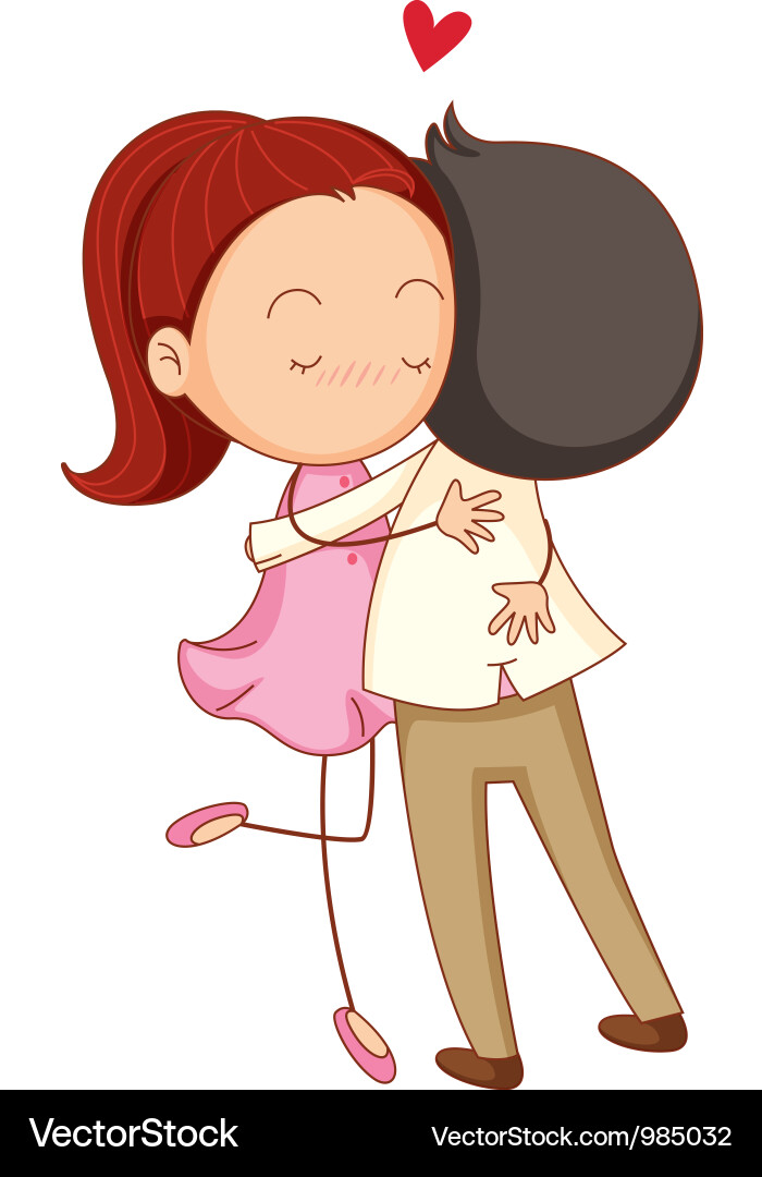 Girl And Boy Hug Sketch