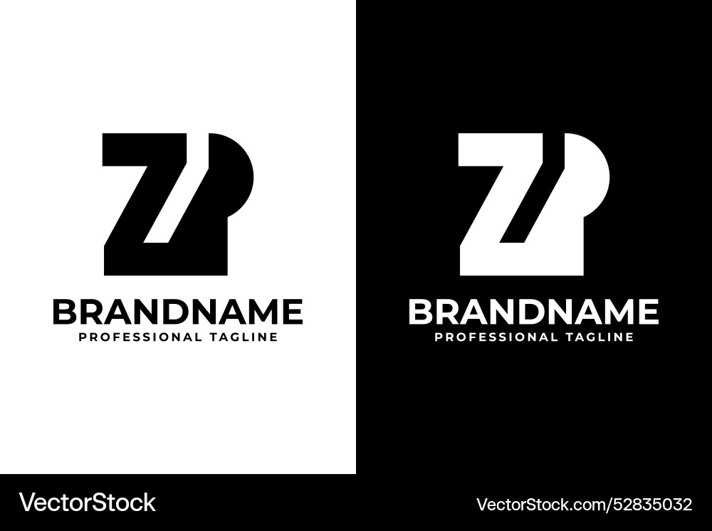 Letters zp monogram logo suitable for any Vector Image