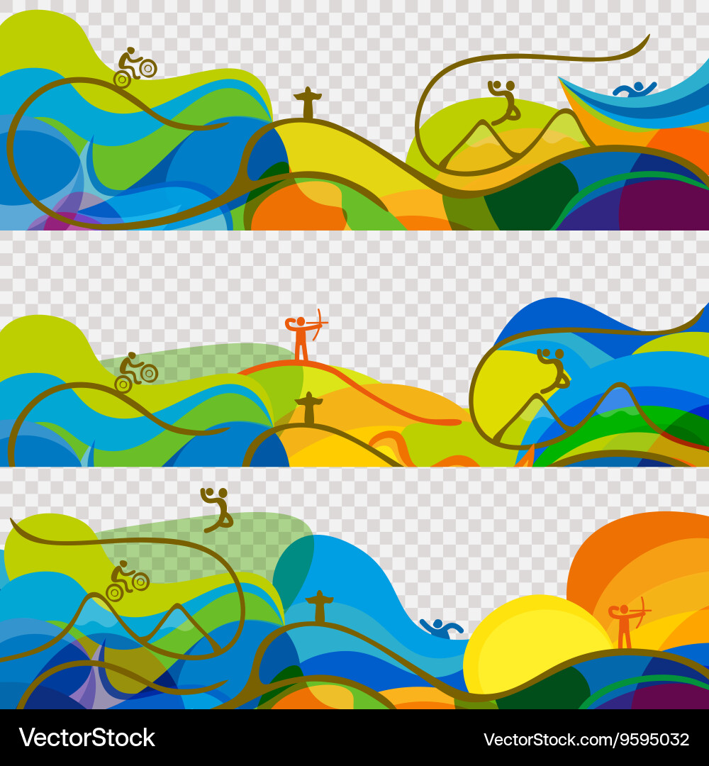 Olympic Games 2016 Banners Royalty Free Vector Image