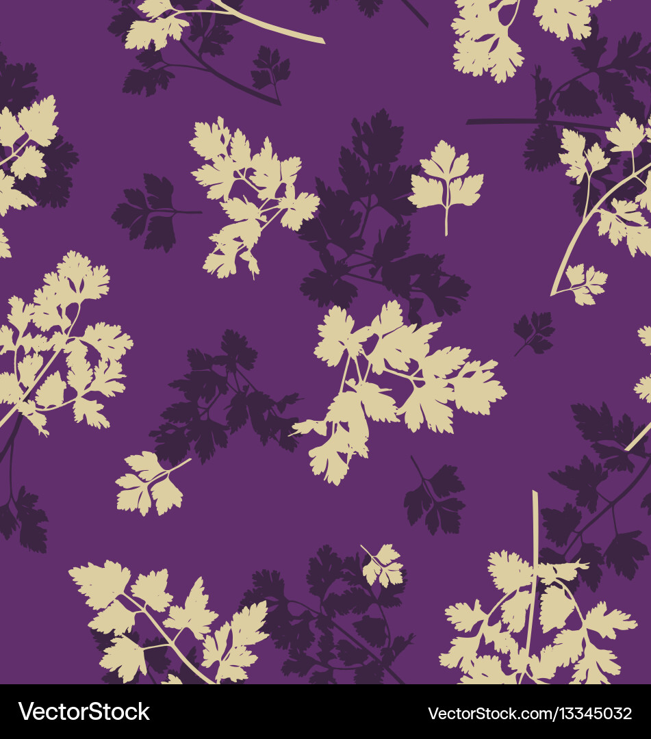 Parsley Leaf Seamless Pattern Royalty Free Vector Image
