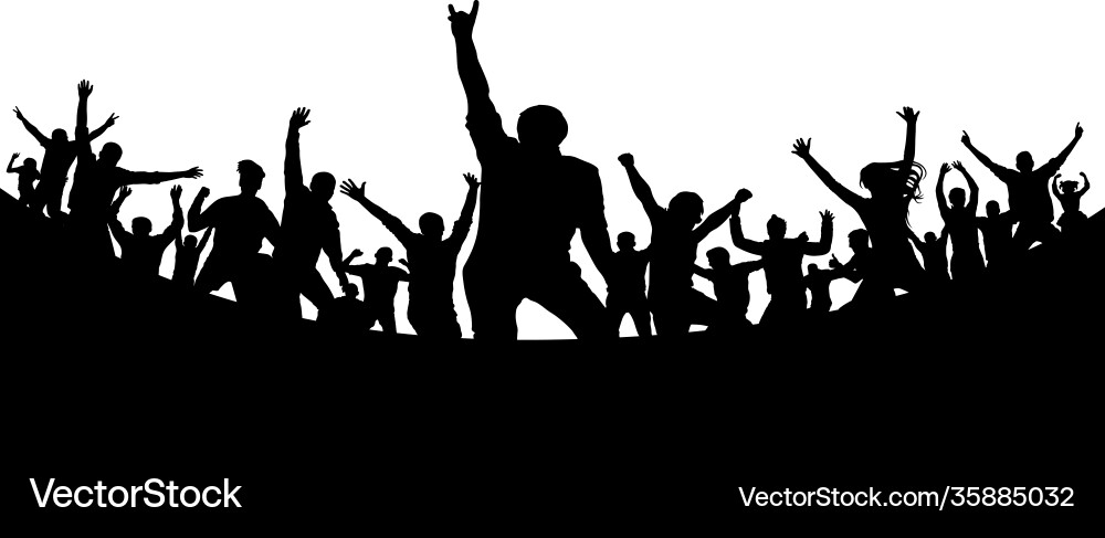 Party concert dance fun crowd people Royalty Free Vector