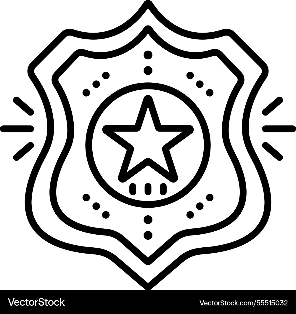 Police badge Royalty Free Vector Image - VectorStock