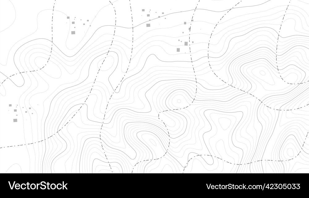 Abstract paper cut shapes topographic map Vector Image