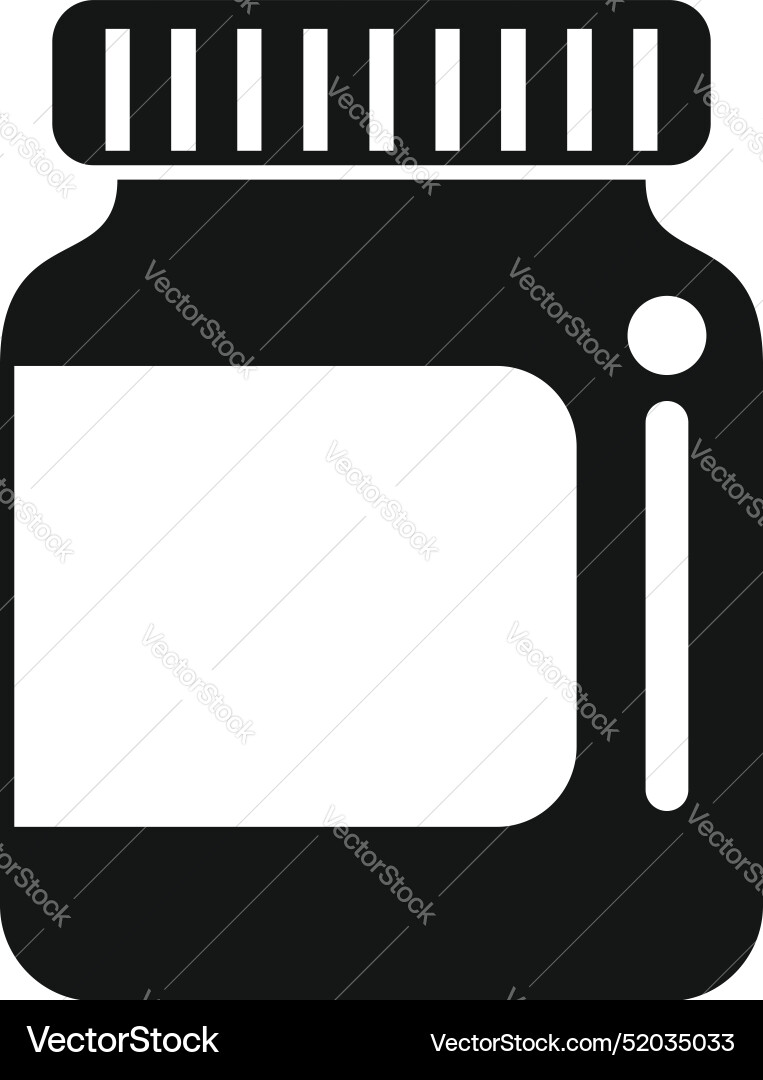 Black jar packaging with empty label for branding Vector Image