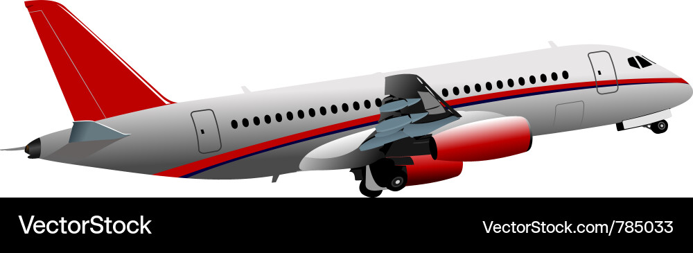 Commercial Airplane Royalty Free Vector Image - VectorStock