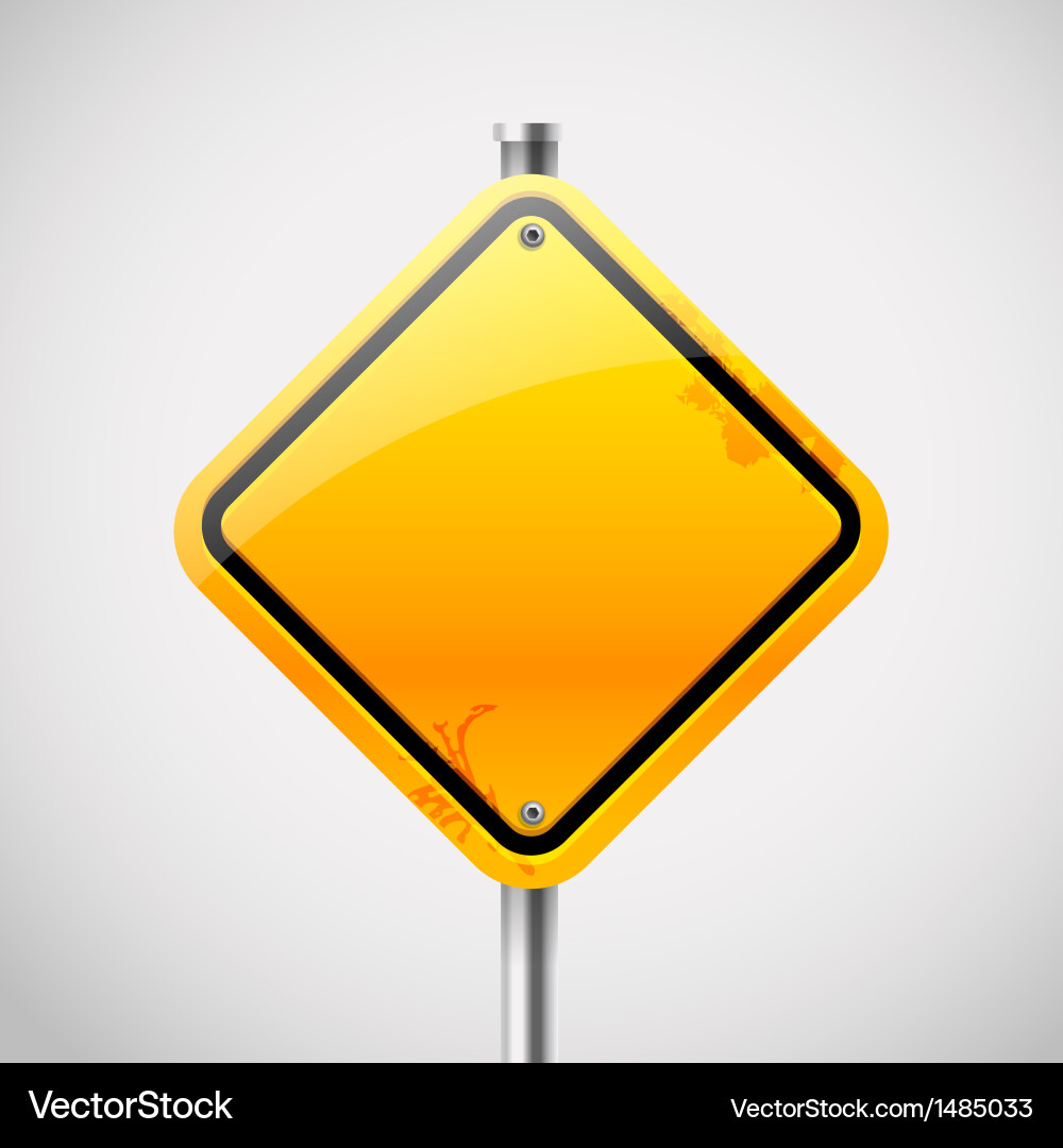 Empty road sign Royalty Free Vector Image - VectorStock