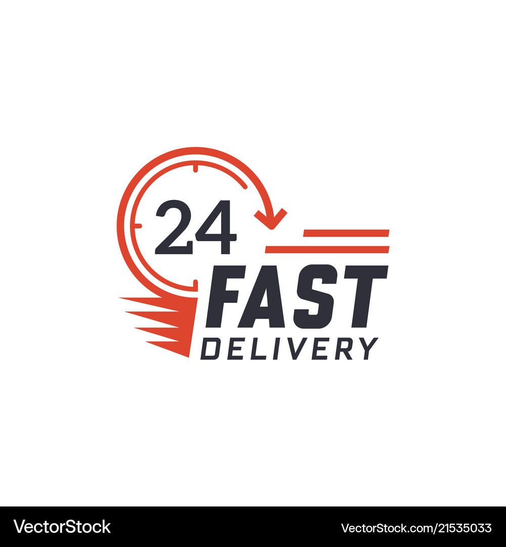 Fast Delivery - 24 Hour Shipping Royalty Free Vector Image