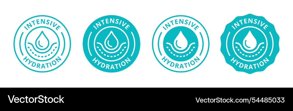 Hydration logo badge label Royalty Free Vector Image