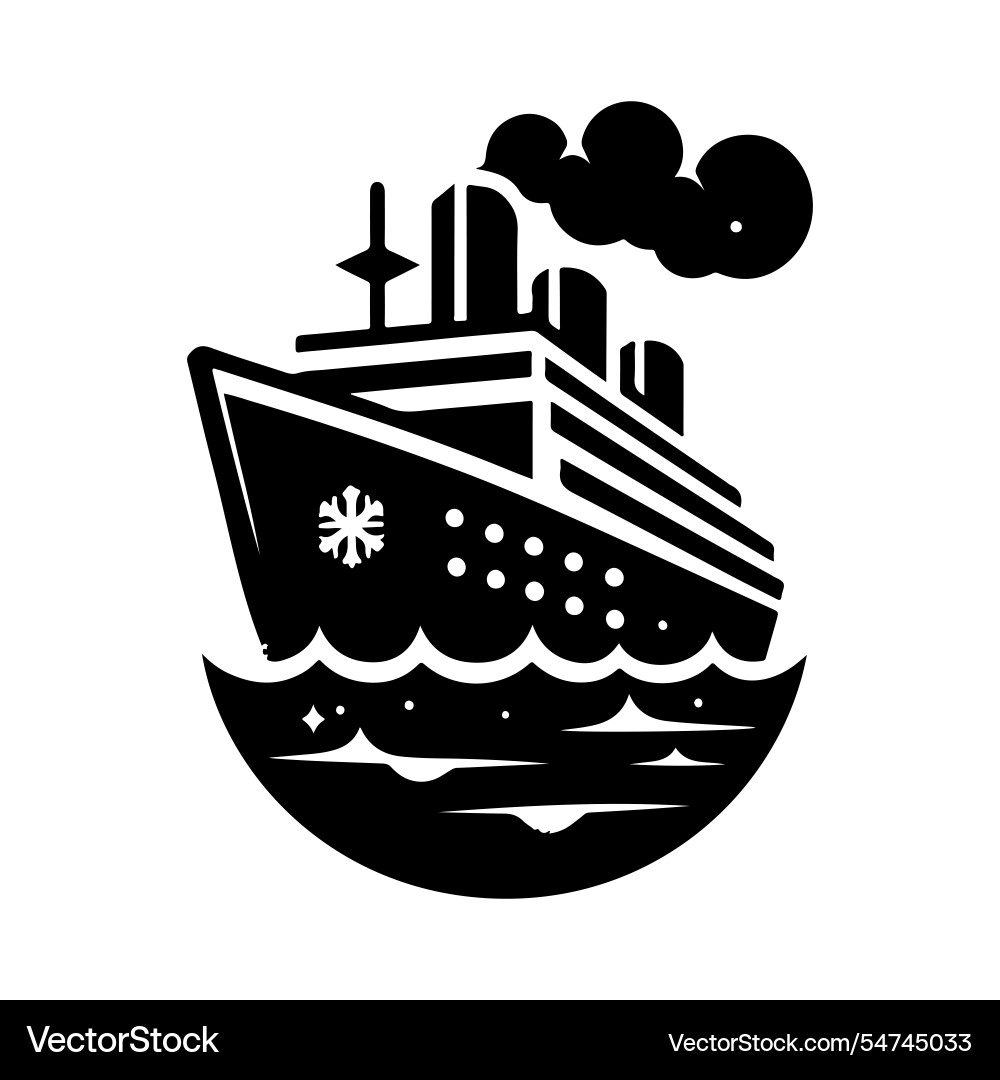 Icebreaker silhouette high-quality designs Vector Image