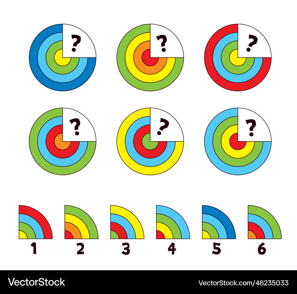 Match the picture matching game educational Vector Image