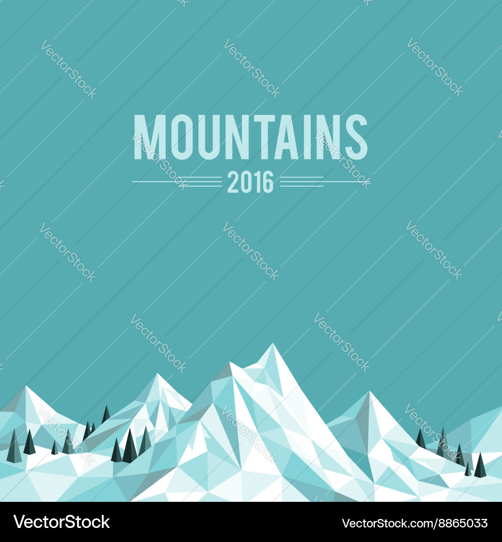 Mountain top white Royalty Free Vector Image - VectorStock