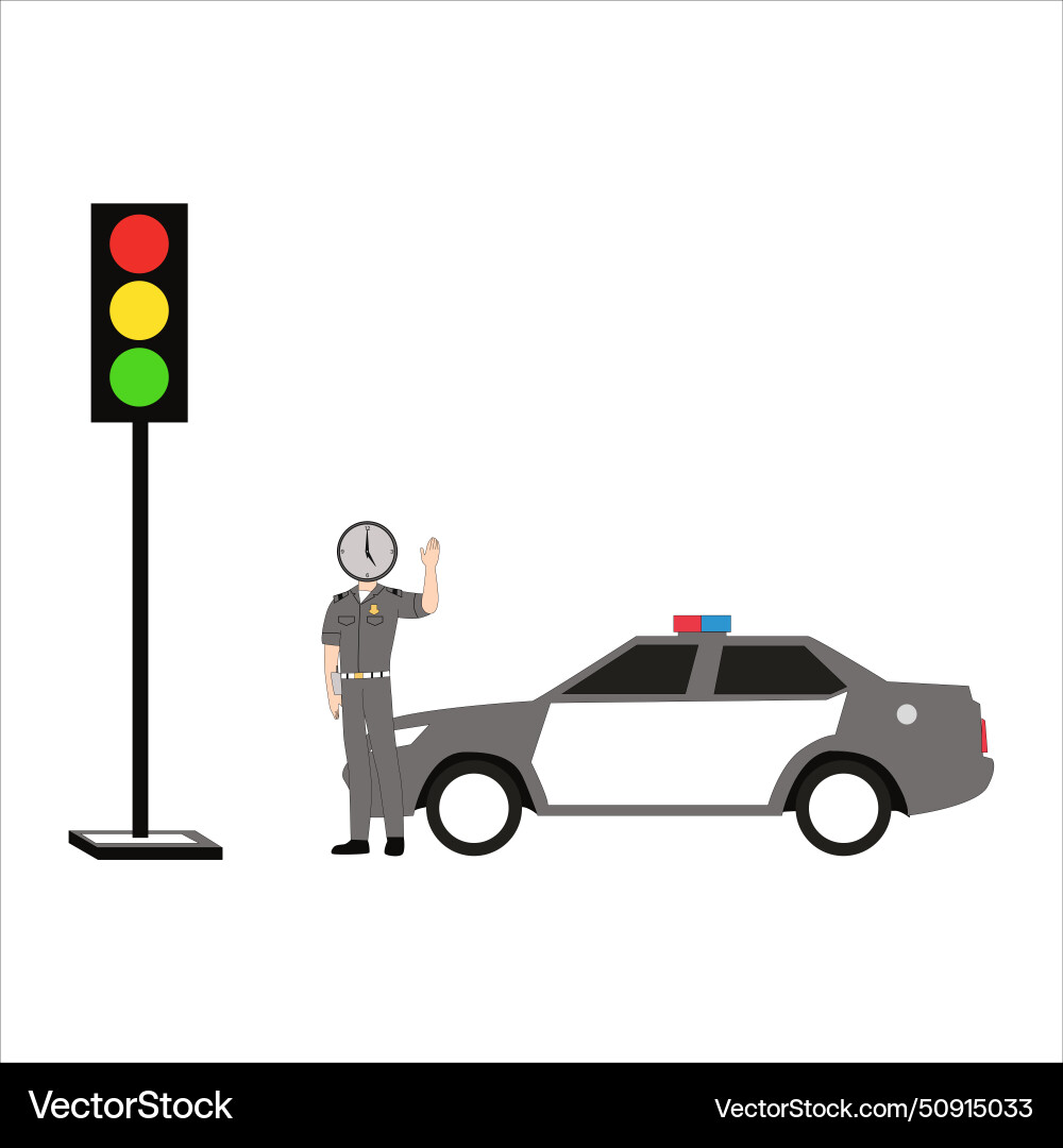 Police on patrol Royalty Free Vector Image - VectorStock