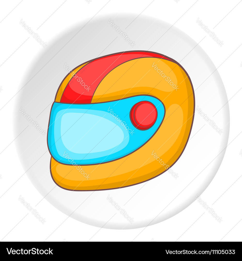 Racing helmet icon cartoon style Royalty Free Vector Image