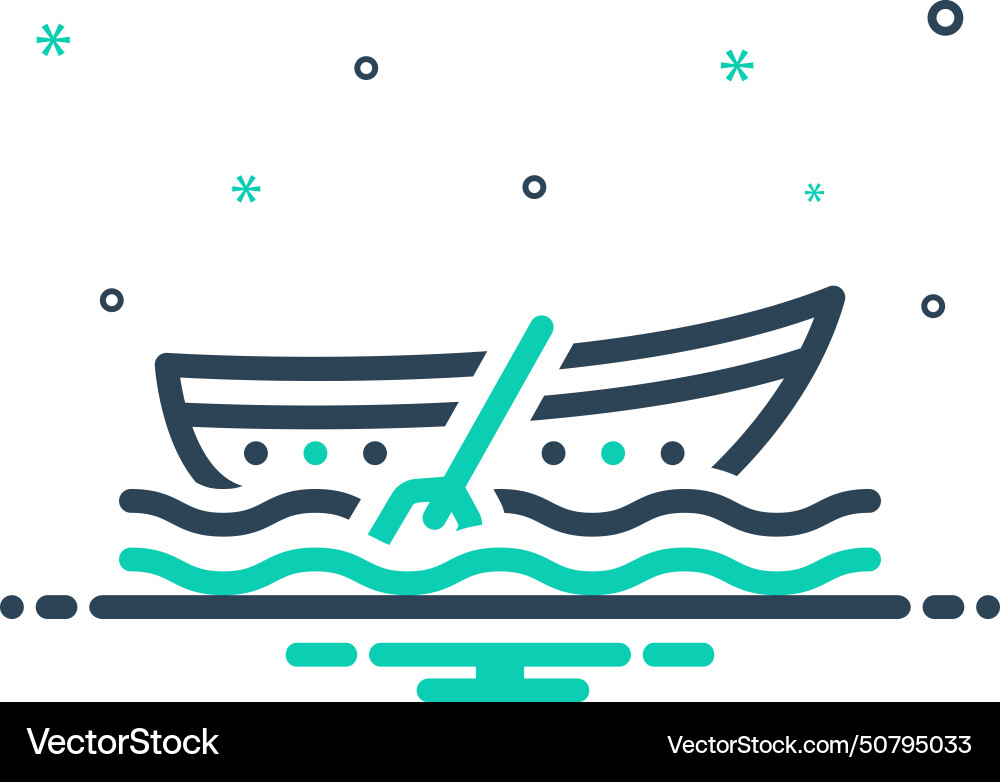 Rowing boat Royalty Free Vector Image - VectorStock