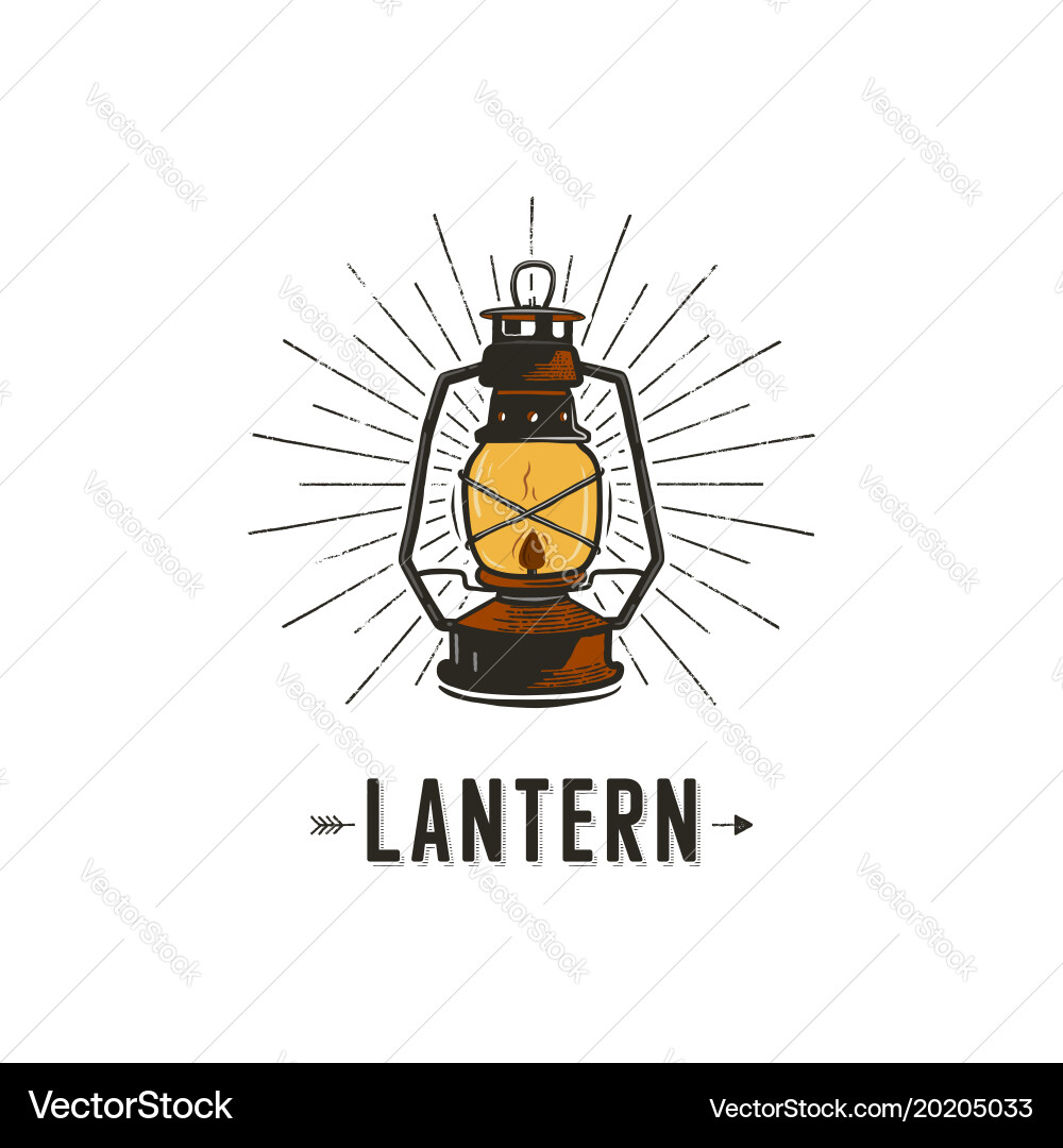 Vintage hand-drawn lantern concept perfect Vector Image