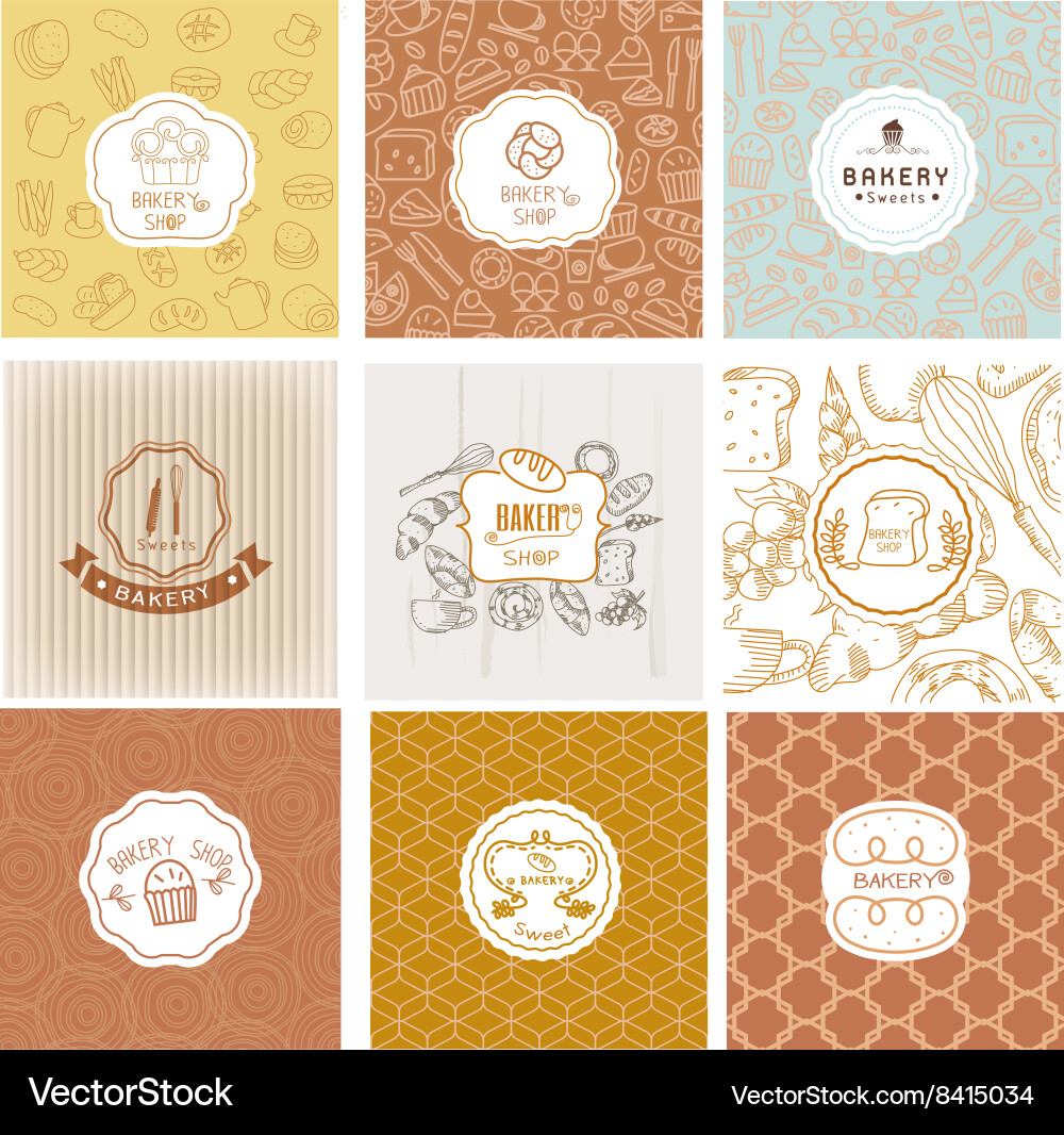 Bakery Logo Set - Pastries & Treats Royalty Free Vector