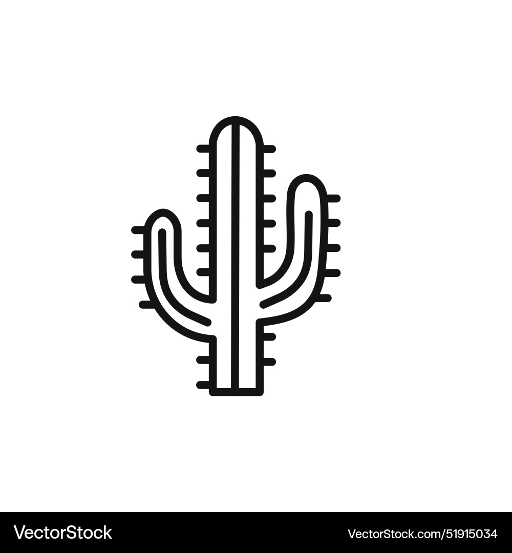 Cactus icon set collection for web Royalty Free Vector Image
