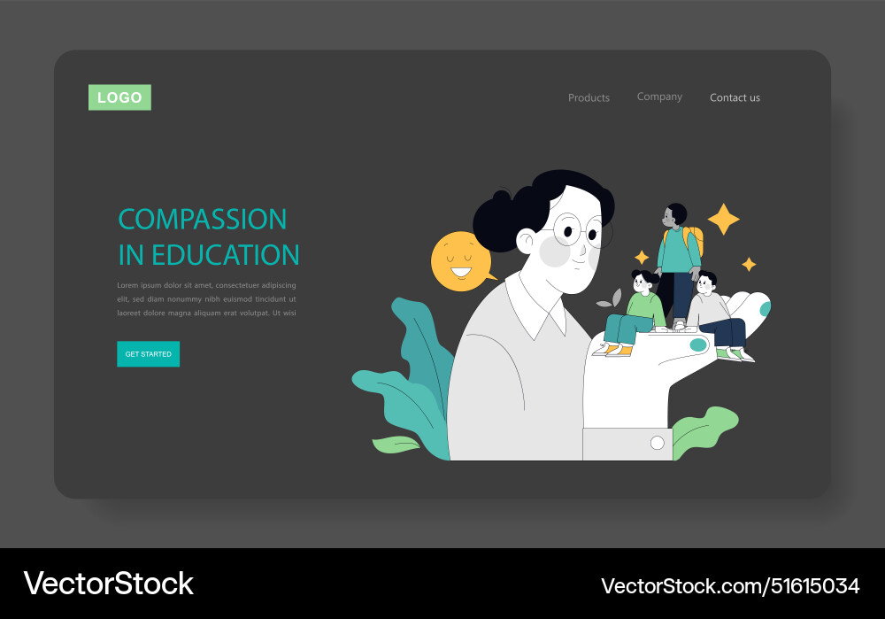 Compassion focused therapy flat Royalty Free Vector Image