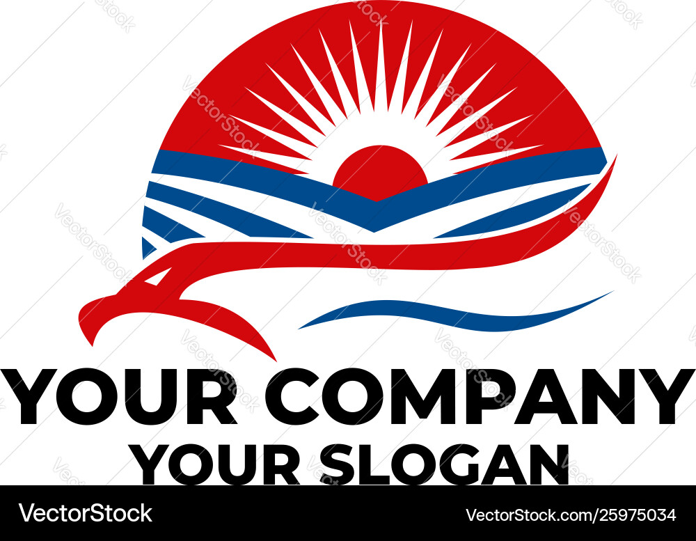 Eagle farm logo design Royalty Free Vector Image