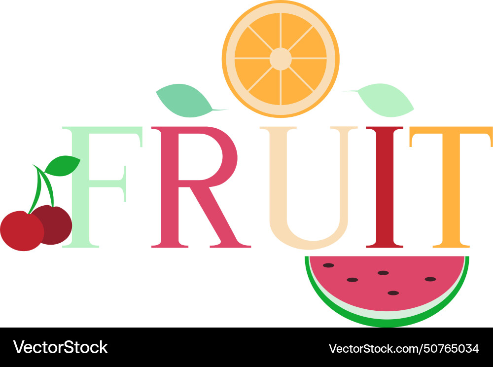 Fruit logo Royalty Free Vector Image - VectorStock