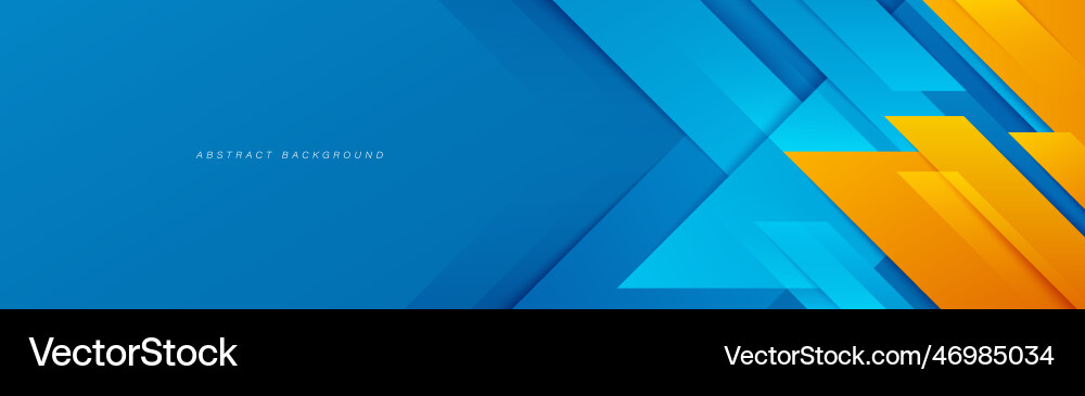 Geometric Blue Banner Royalty Free Vector Image
