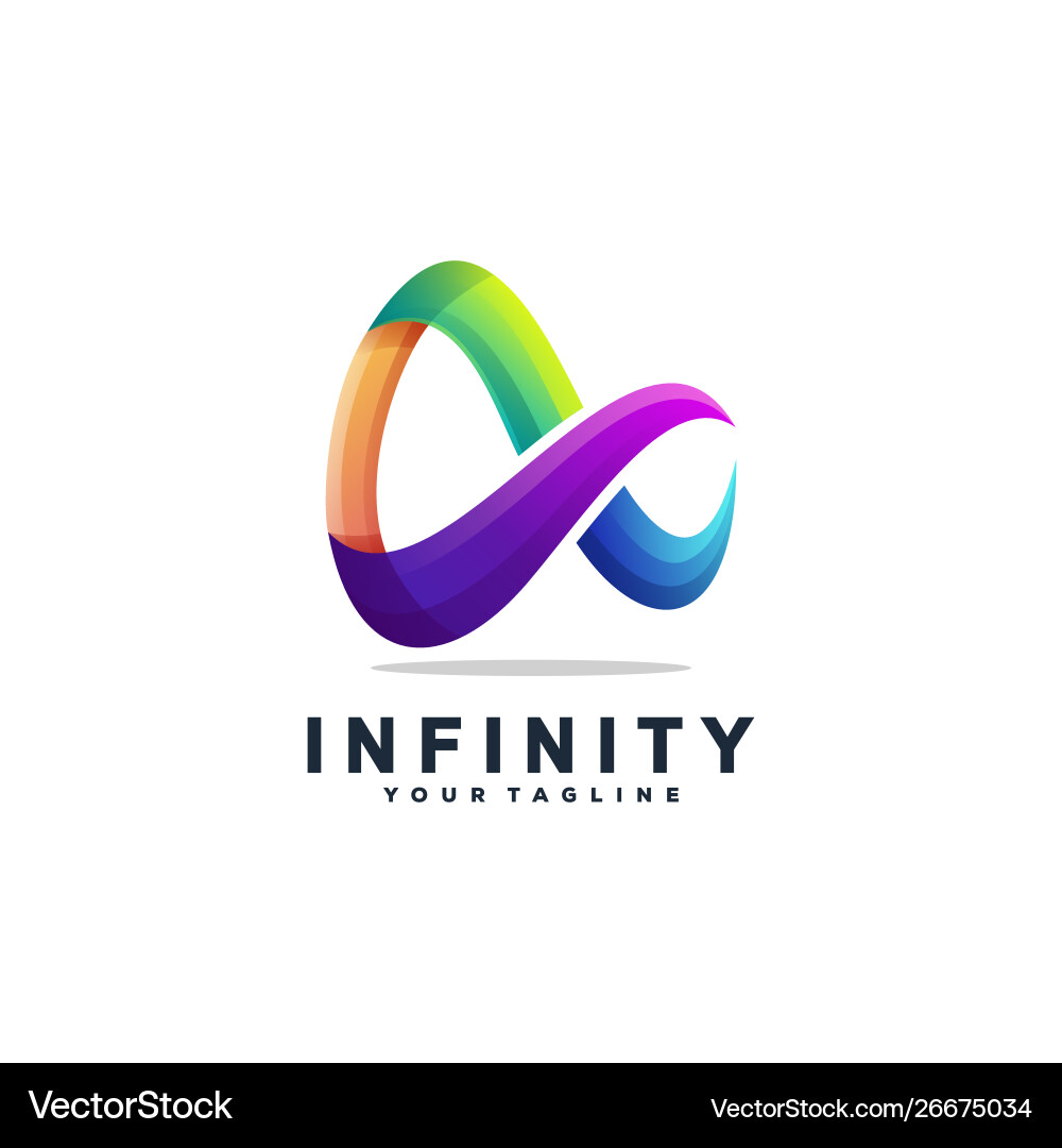 Gradient Infinity Logo Royalty Free Vector Image