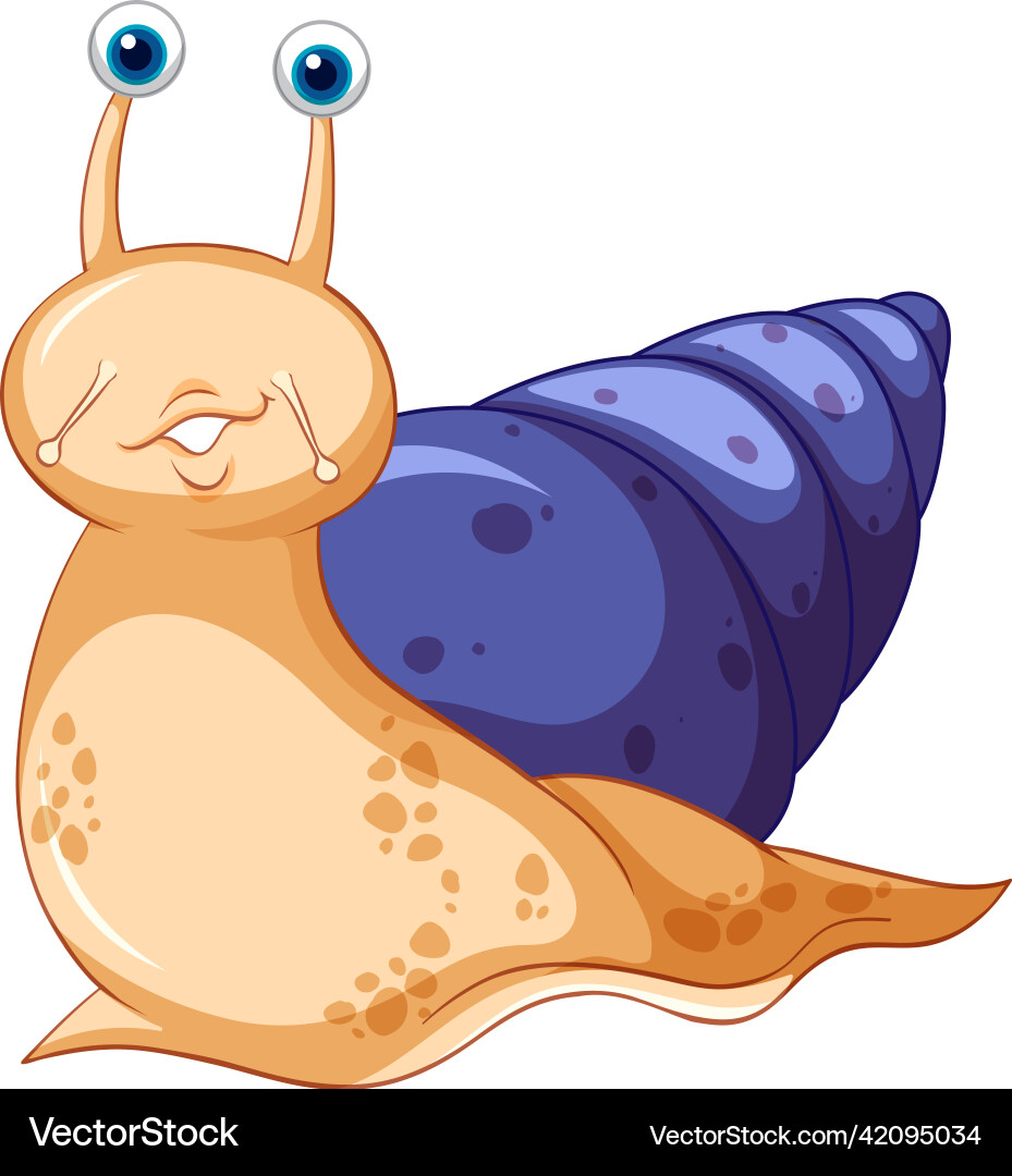 Isolated snail cartoon character Royalty Free Vector Image