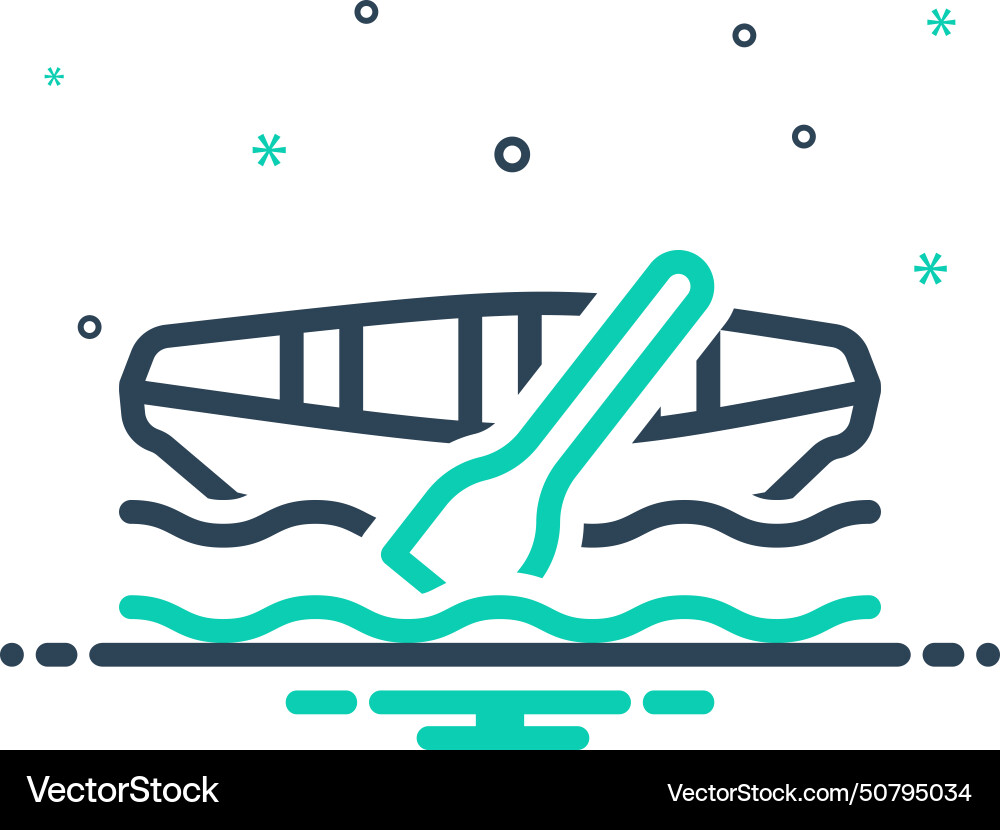 Rowing boat Royalty Free Vector Image - VectorStock