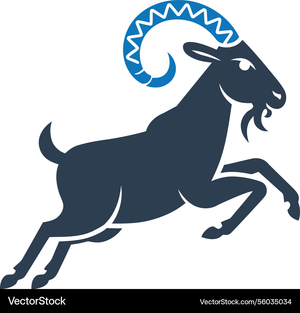 Running goat icon Royalty Free Vector Image - VectorStock