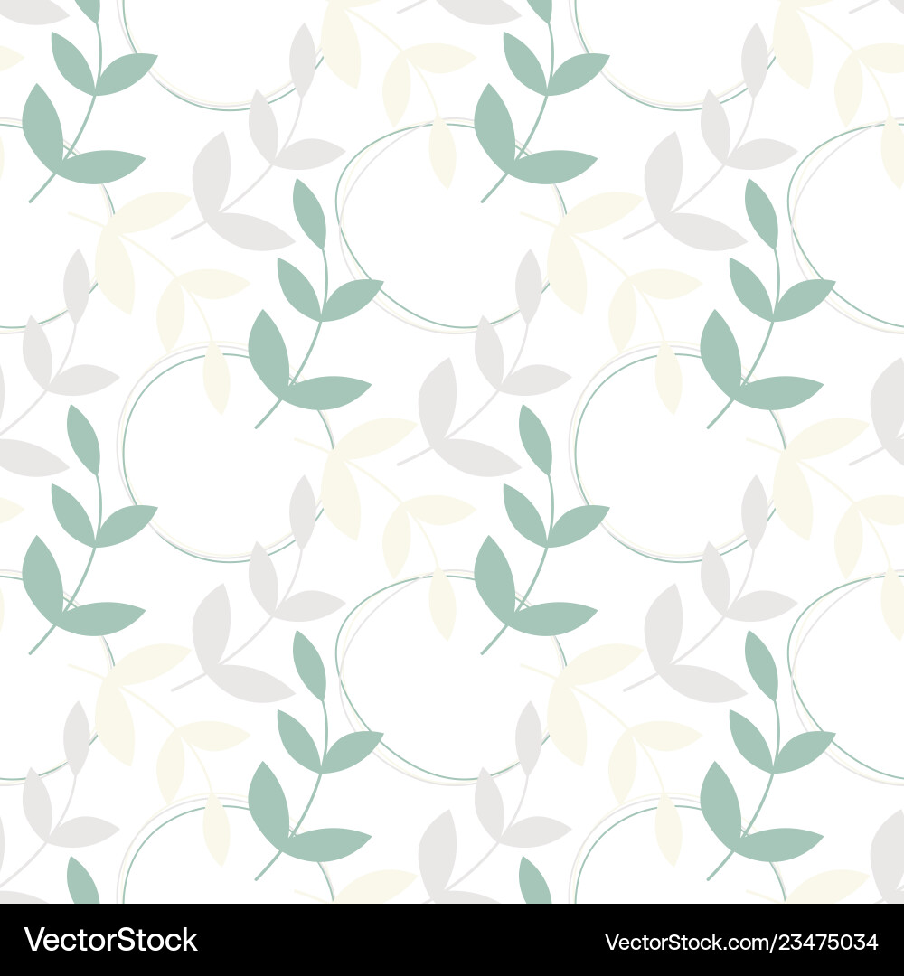 Simple leaves seamless pattern Royalty Free Vector Image