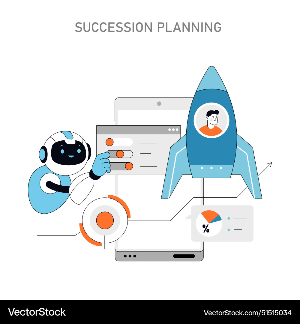 Succession planning concept Royalty Free Vector Image