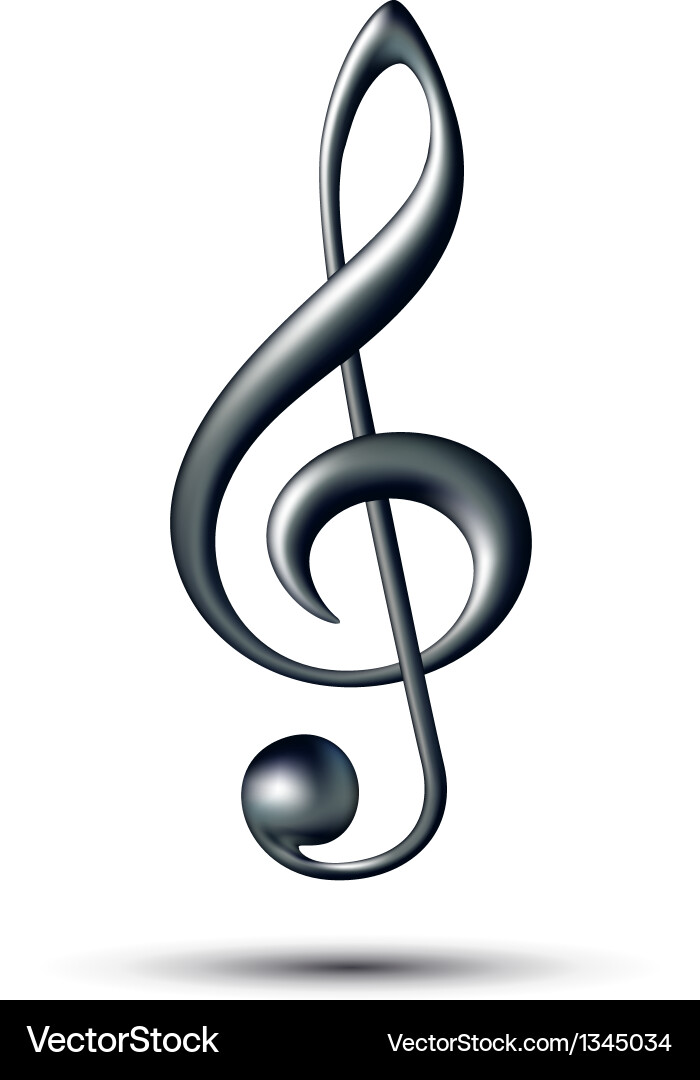 Treble clef Royalty Free Vector Image - VectorStock