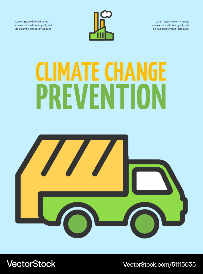 Climate change prevention recycle concept placard Vector Image
