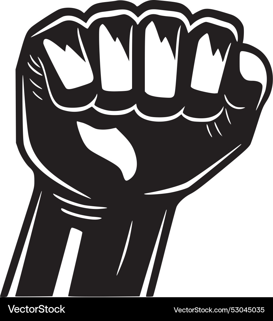 Fist - minimalist and simple silhouette Royalty Free Vector