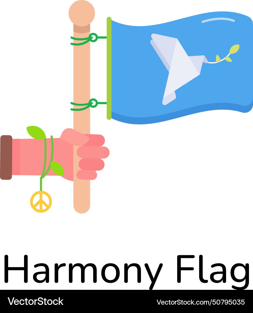 Harmony flag Royalty Free Vector Image - VectorStock