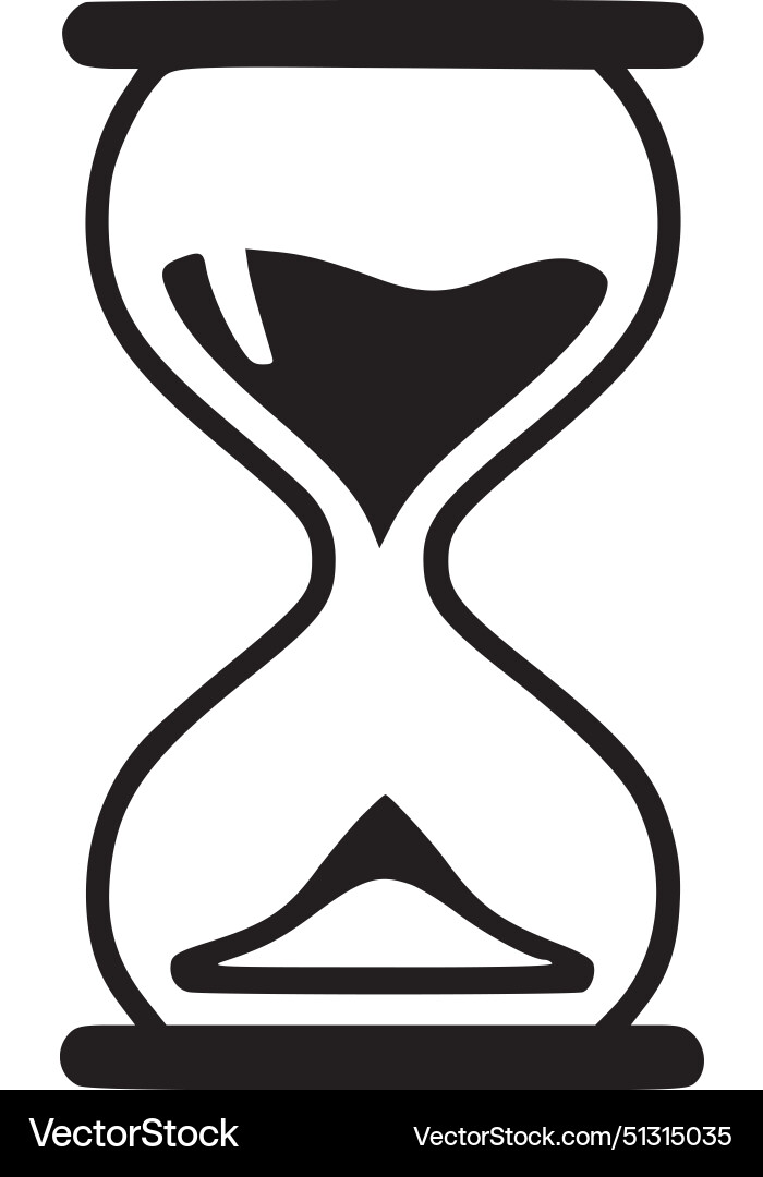 Hourglass - minimalist and simple silhouette Vector Image