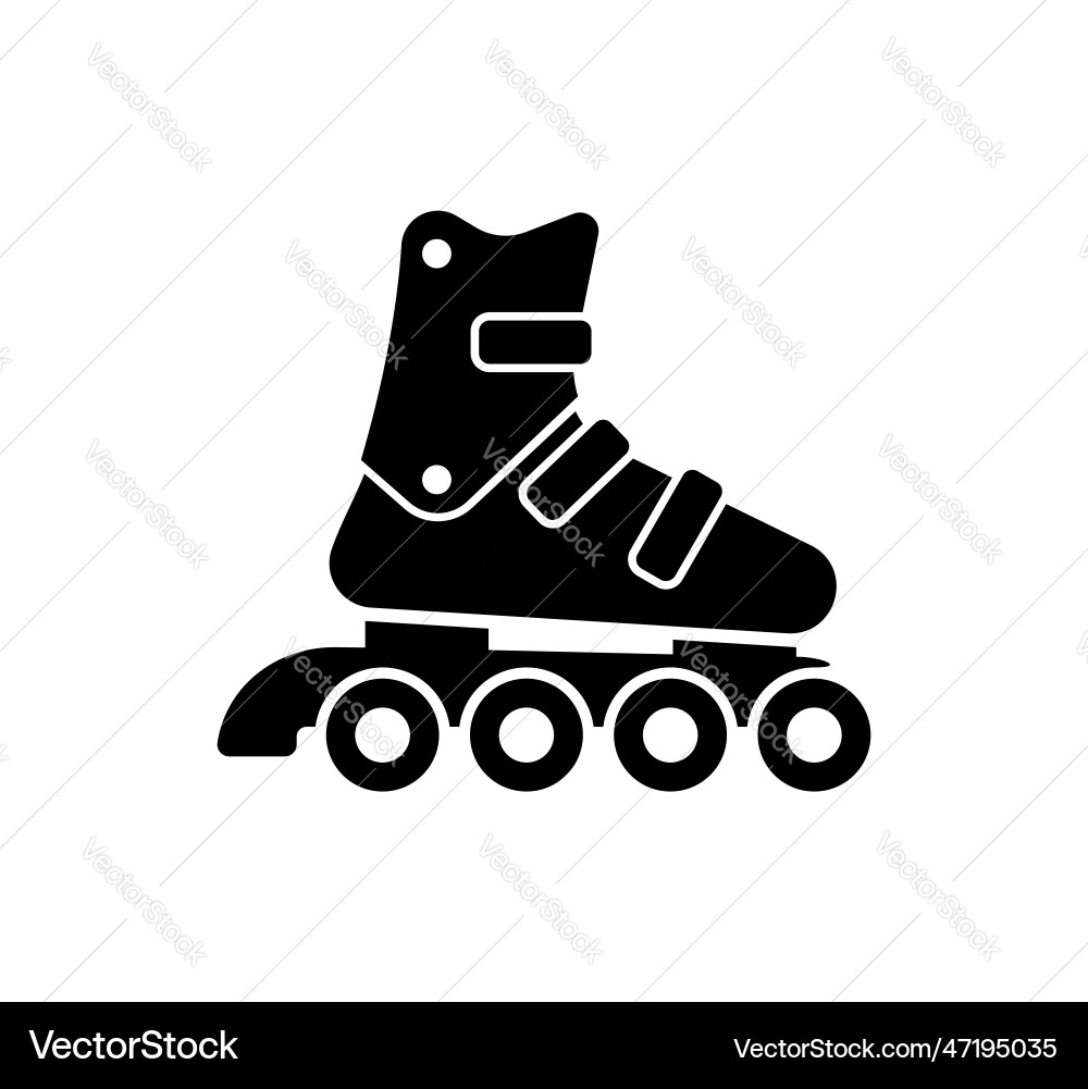 Simple inline skate icon symbol Royalty Free Vector Image