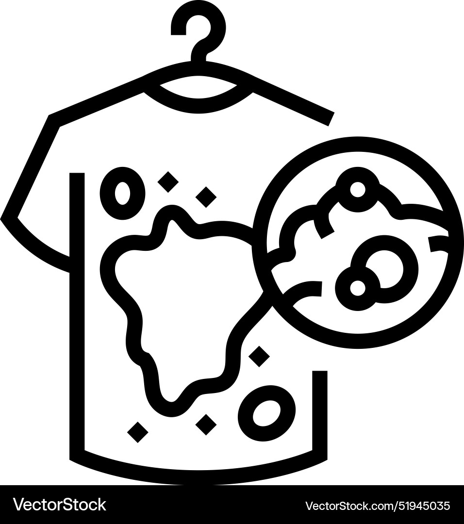 Stain removal dry cleaning line icon Royalty Free Vector
