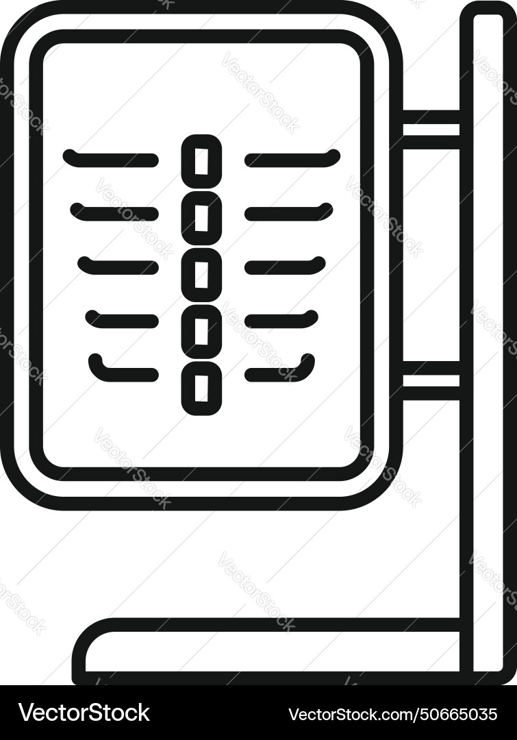 Thorax image facility icon outline Royalty Free Vector Image