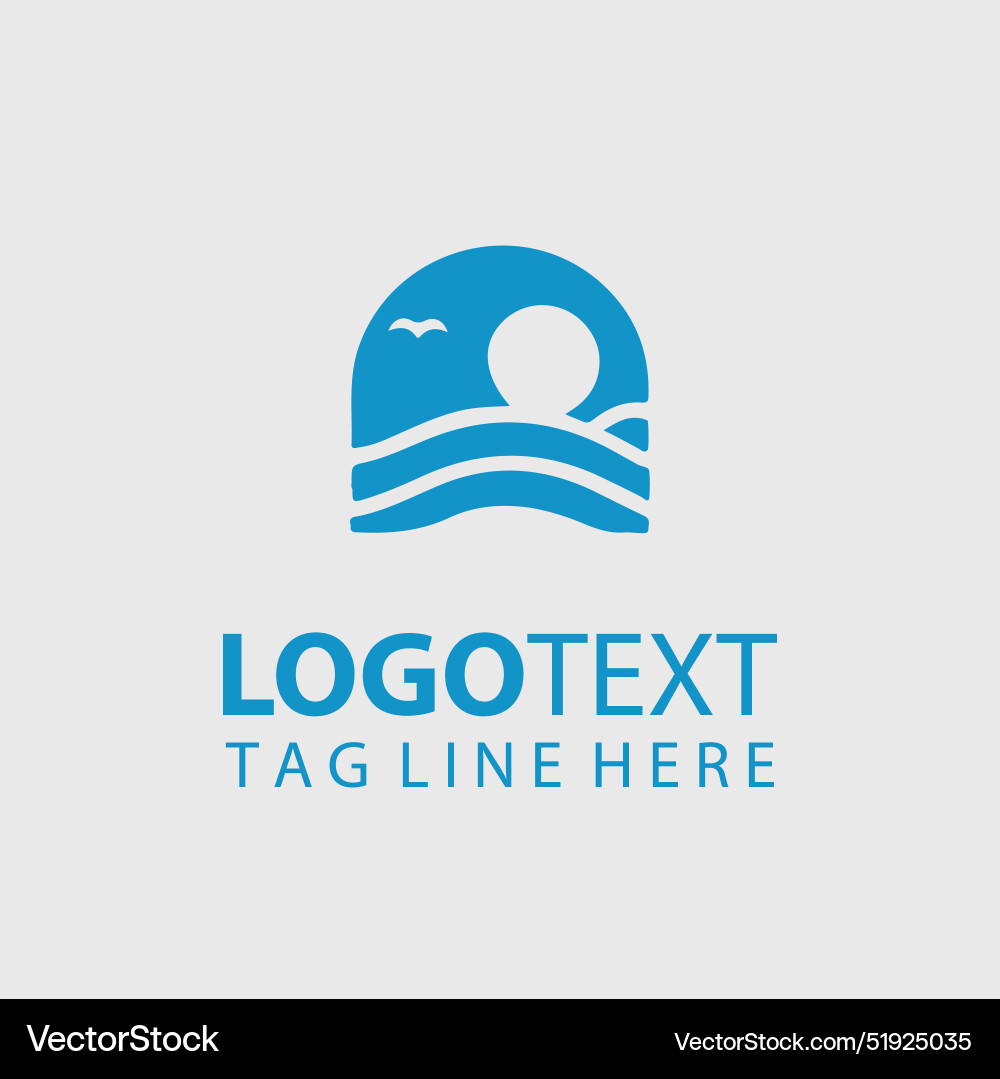Waves logo Royalty Free Vector Image - VectorStock