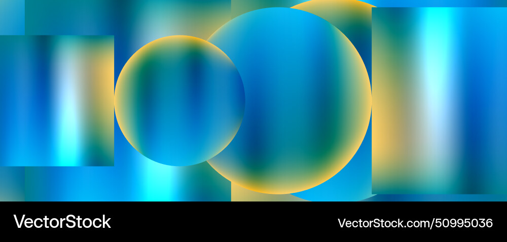 A blue and yellow abstract background with circles