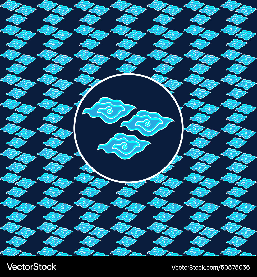 Batik mega mendung pattern background Royalty Free Vector