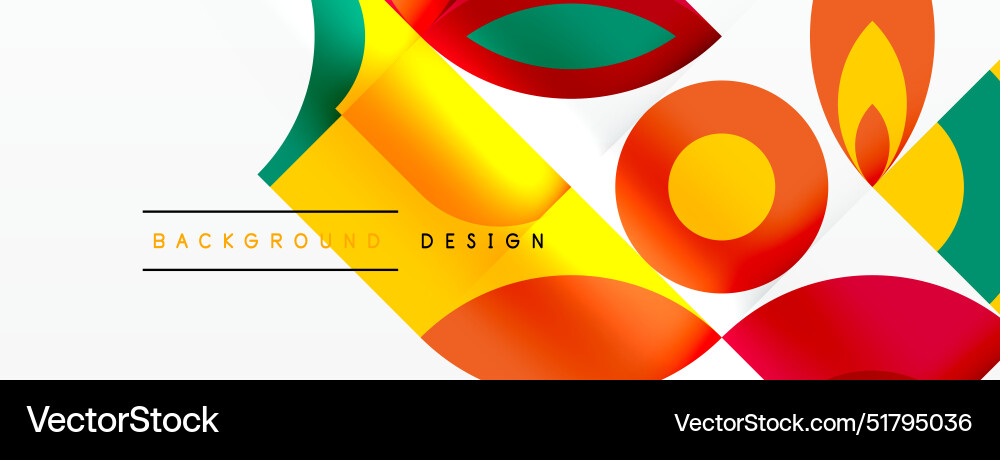 Circles and petals geometric beautiful abstract Vector Image